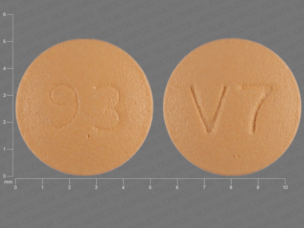 Pill Finder: V7 93 Peach Round - Medicine.com
