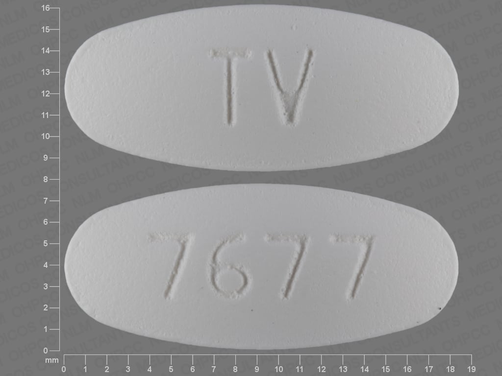 Pill Finder: TV 7677 White Elliptical / Oval - Medicine.com