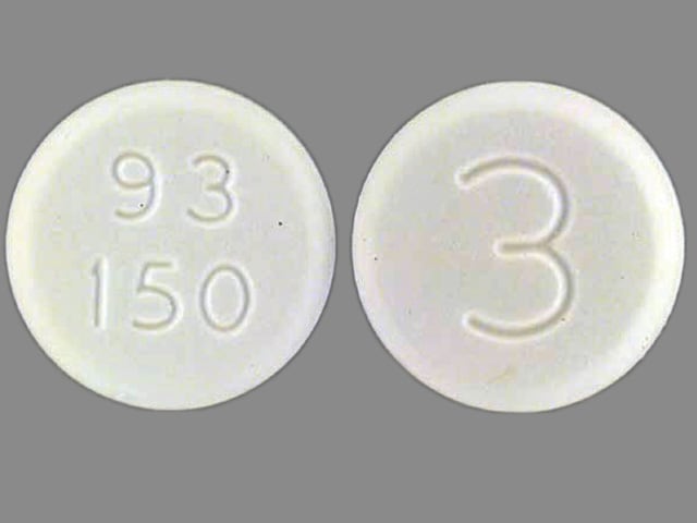 Pill Finder: TV 150 3 White Round - Medicine.com