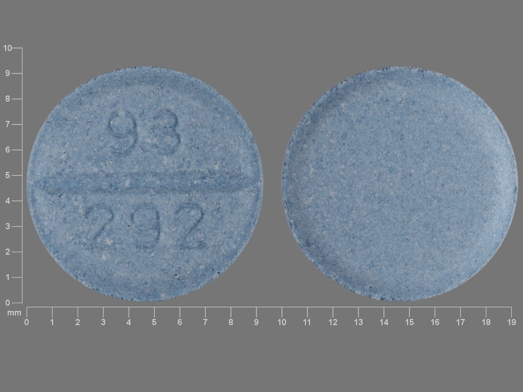 Pill Finder: 93 292 Blue Round - Medicine.com
