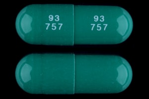 Pill Finder: 93 757 93 757 Green Capsule-shape - Medicine.com