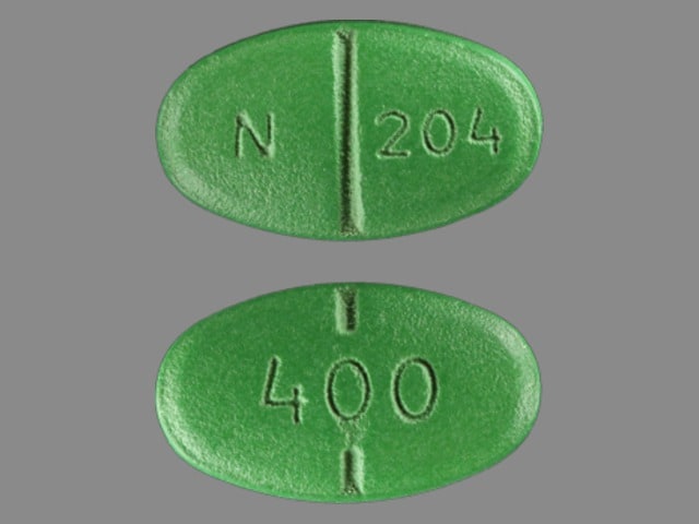 Pill Finder: 400 N 204 Green Elliptical / Oval - Medicine.com