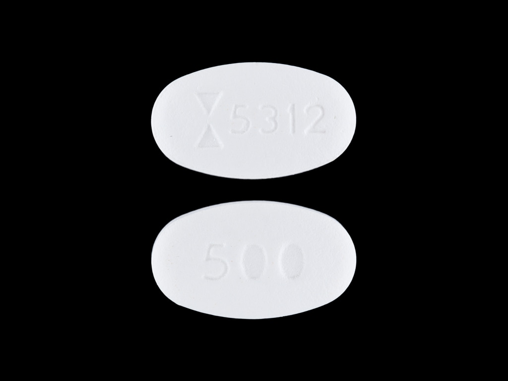 Pill Finder: 500 LOGO 5312 White Elliptical / Oval - Medicine.com