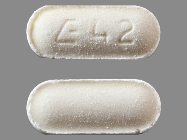 Pill Finder: E 42 White Elliptical / Oval - Medicine.com