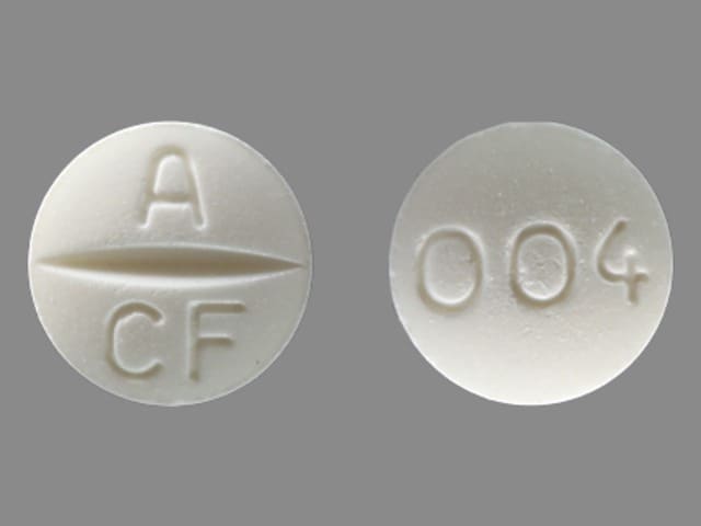 Pill Finder: A CF 004 White Round - Medicine.com