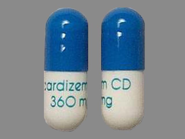 Pill Finder: cardizem CD 360 mg Blue Capsule-shape - Medicine.com