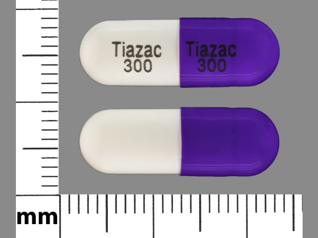 Pill Finder: Tiazac 300 Tiazac 300 Purple Capsule-shape - Medicine.com