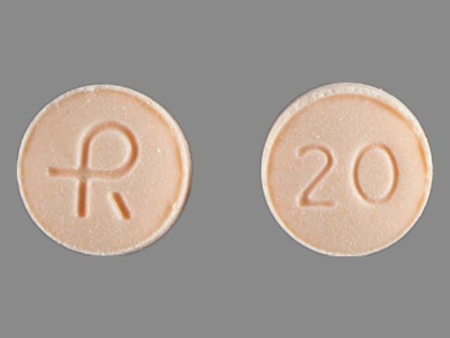 Pill Finder: R 20 Peach Round - Medicine.com