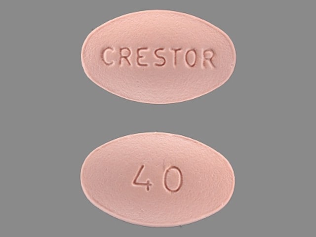 Pill Finder: CRESTOR 40 Pink Elliptical / Oval - Medicine.com