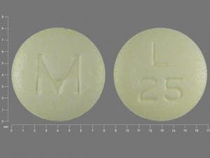 Pill Finder: M L 25 Yellow Round - Medicine.com