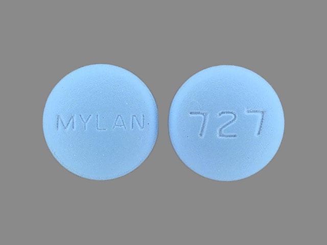 Pill Finder: 727 MYLAN Blue Round - Medicine.com