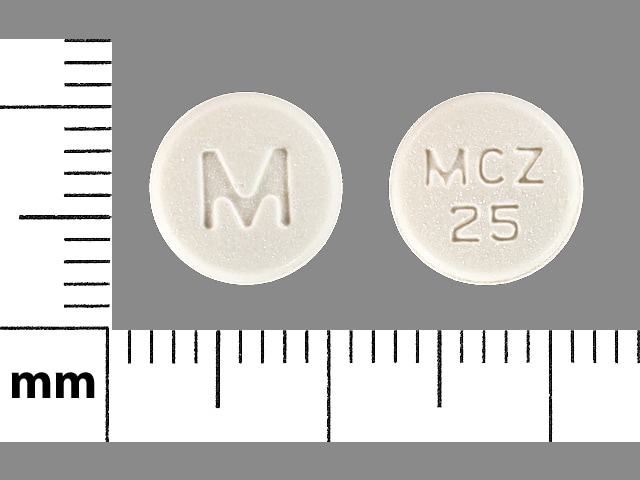 Pill Finder: M MCZ 25 White Round - Medicine.com