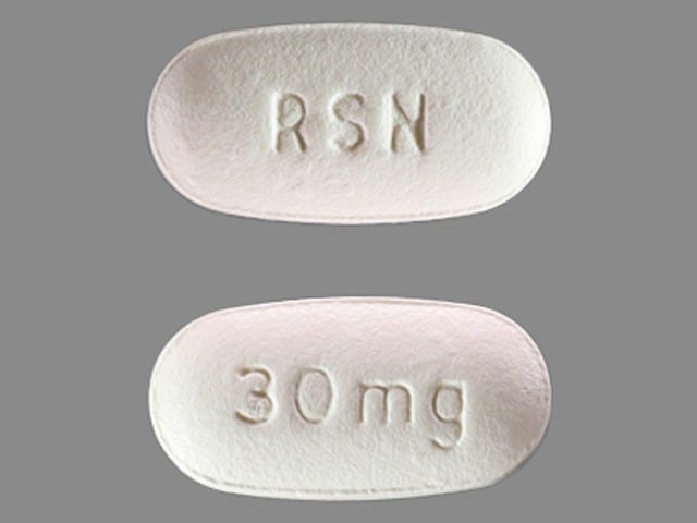 Pill Finder: 30MG RSN White Elliptical / Oval - Medicine.com