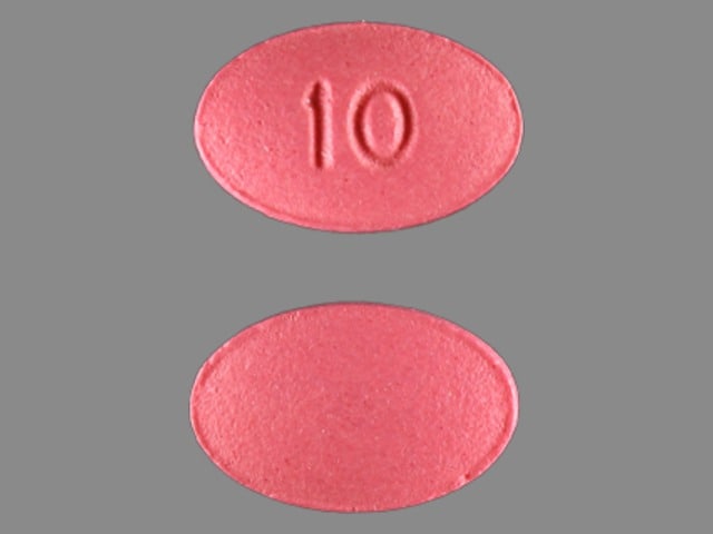 Pill Finder: 10 Pink Elliptical / Oval - Medicine.com