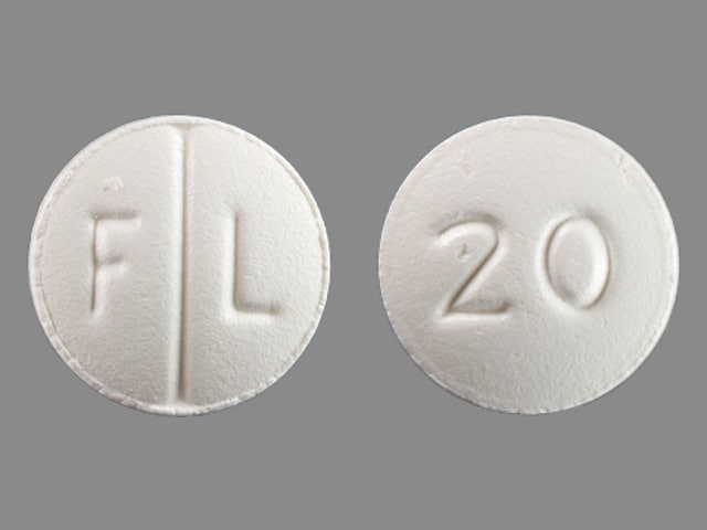 Pill Finder: F L 20 White Round - Medicine.com