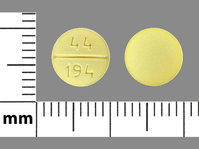 Pill Finder: 44 194 Yellow Round - Medicine.com