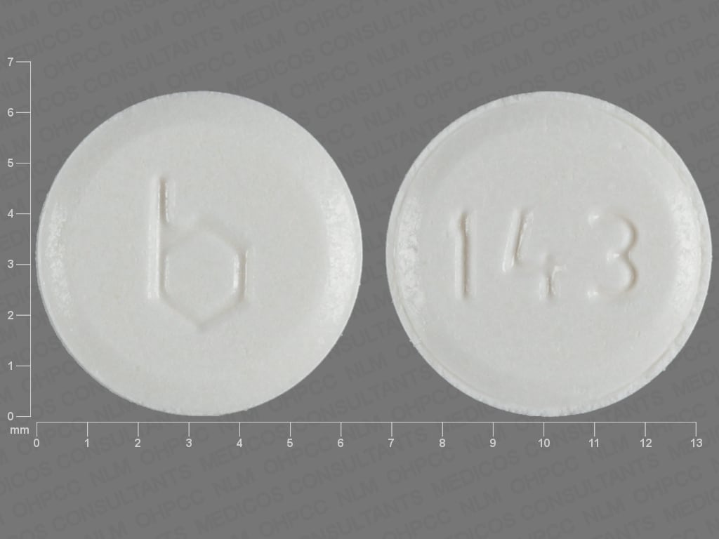 Pill Finder: b 143 White Round - Medicine.com