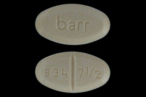 Pill Finder: barr 834 7 1/2 Yellow Elliptical / Oval - Medicine.com