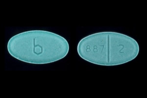 Pill Finder: b 887 2 Green Elliptical / Oval - Medicine.com