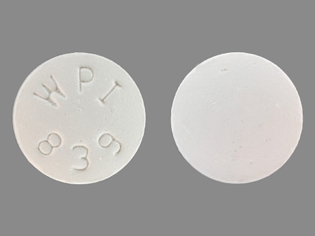 Pill Finder: WPI 839 White Round - Medicine.com