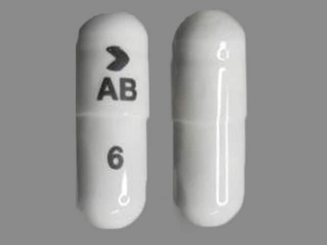 Pill Finder: > AB 6 White Capsule-shape - Medicine.com