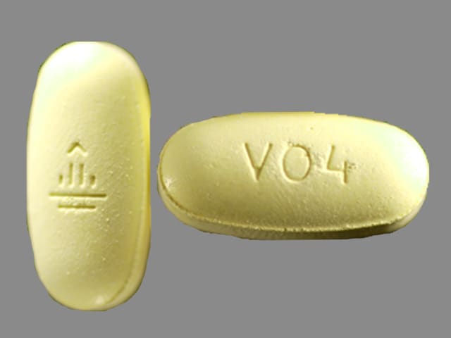 Pill Finder: V04 Logo Yellow Elliptical / Oval - Medicine.com