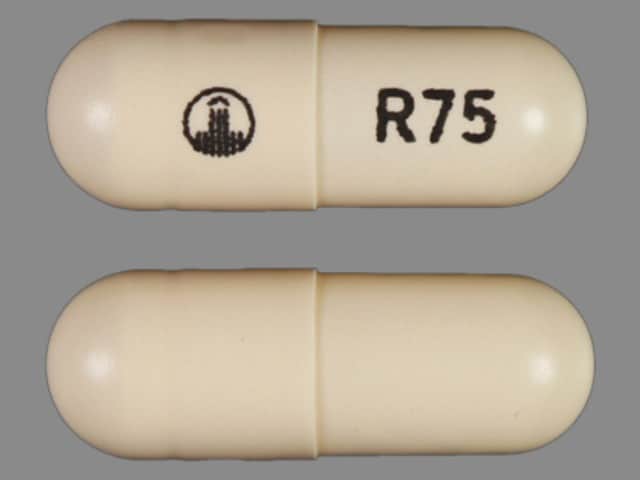 Pill Finder: Logo R75 White Capsule-shape - Medicine.com