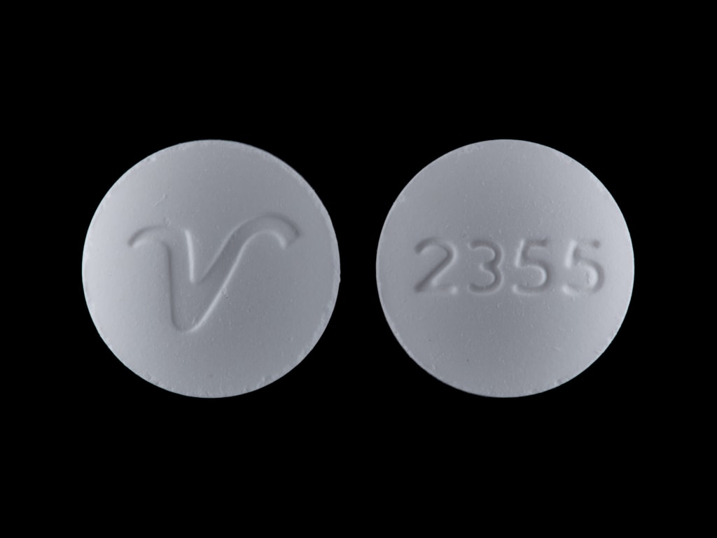 Pill Finder: 2355 V White Round - Medicine.com