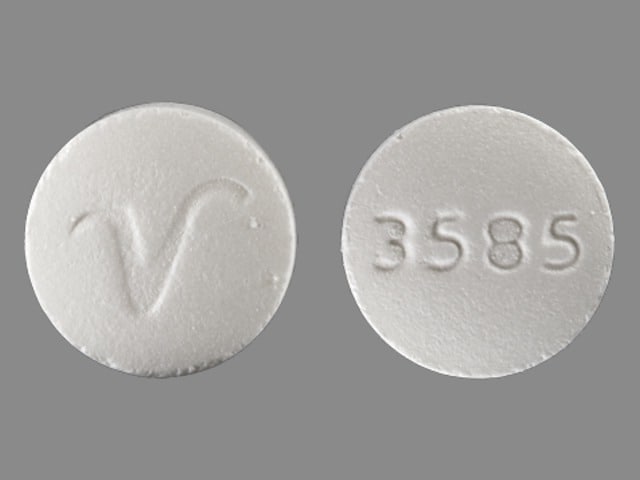 Pill Finder: V 3585 White Round - Medicine.com