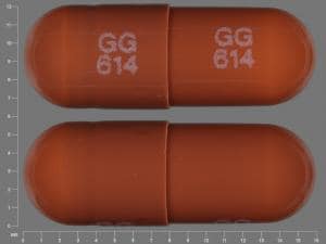 Pill Finder: GG 614 GG 614 Brown Capsule-shape - Medicine.com