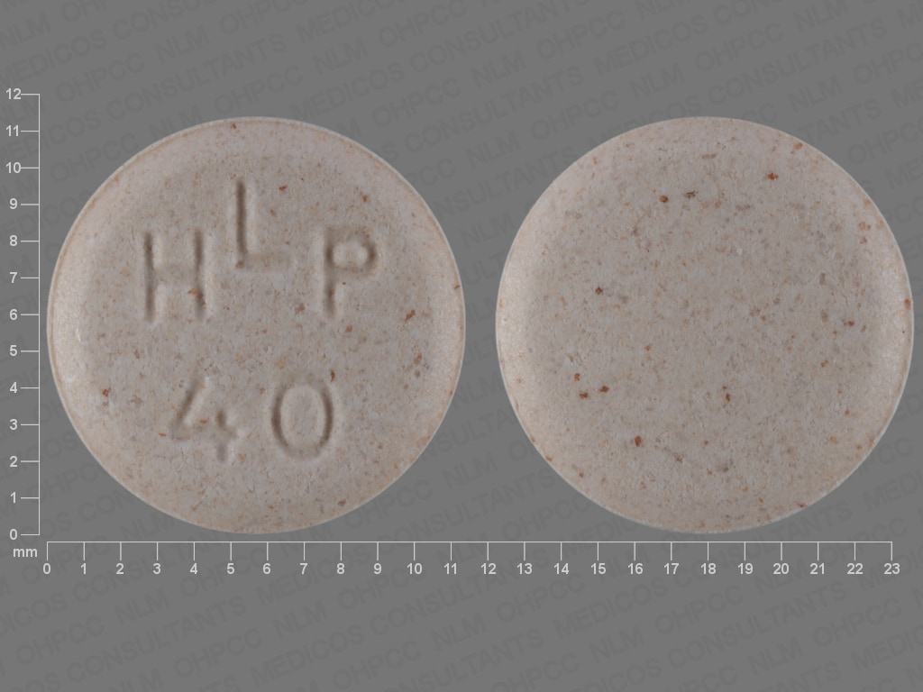 Pill Finder: HLP 40 Brown Round - Medicine.com