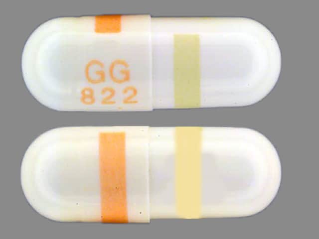 Pill Finder: GG 822 GG 822 White Capsule-shape - Medicine.com
