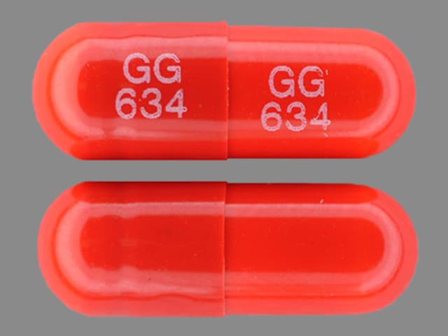 Pill Finder: GG 634 GG 634 Red Capsule-shape - Medicine.com