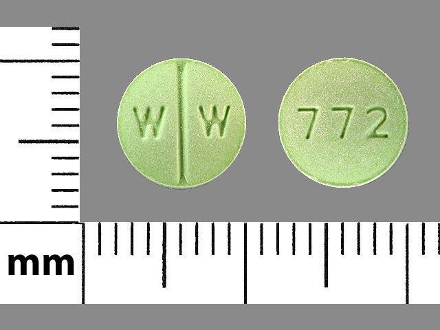 Pill Finder: W W 772 Green Round - Medicine.com