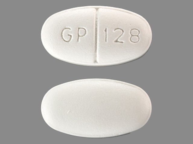 Pill Finder: GP 128 White Elliptical / Oval - Medicine.com