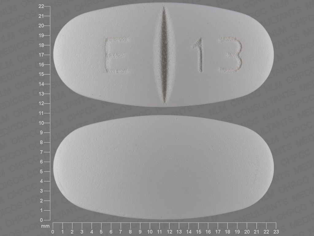 Pill Finder: E 13 White Elliptical / Oval - Medicine.com