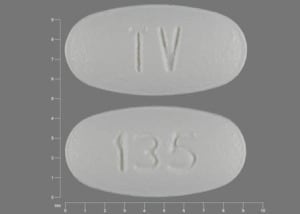 Pill Finder: TV 135 White Elliptical / Oval - Medicine.com