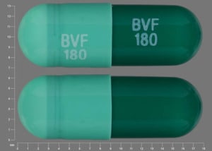 Pill Finder: BVF 180 BVF 180 Green Capsule-shape - Medicine.com