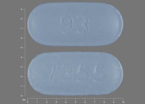 Pill Finder: 93 7355 Blue Elliptical / Oval - Medicine.com