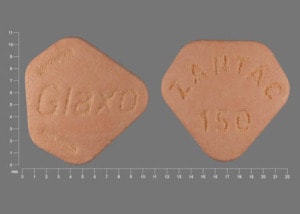 Pill Finder: Glaxo ZANTAC 150 Orange Five-sided - Medicine.com