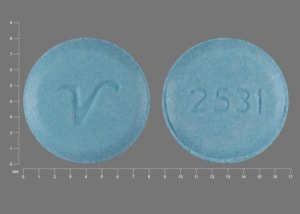 Pill Finder: V 2531 Blue Round - Medicine.com