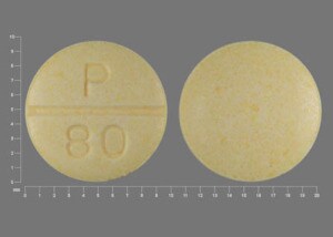 Pill Finder: P 80 Yellow Round - Medicine.com