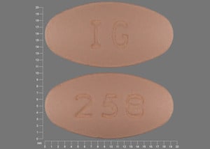 Pill Finder: IG 258 White Elliptical / Oval - Medicine.com