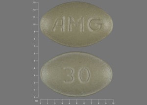 Pill Finder: AMG 30 Green Elliptical / Oval - Medicine.com