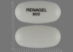 Pill Finder: RENAGEL 800 White Elliptical / Oval - Medicine.com