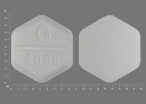 Pill Finder: G 5008 White Six-sided - Medicine.com