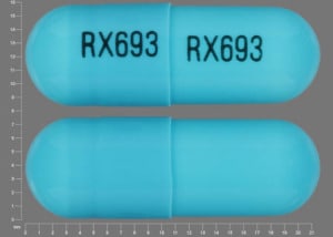 Pill Finder: RX693 RX693 Blue Capsule-shape - Medicine.com