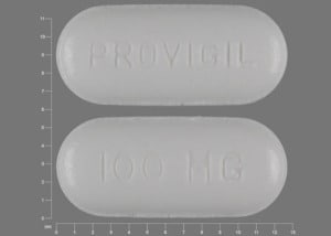Pill Finder: PROVIGIL 100 MG White Elliptical / Oval - Medicine.com