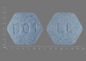 Pill Finder: B01 LL Blue Six-sided - Medicine.com