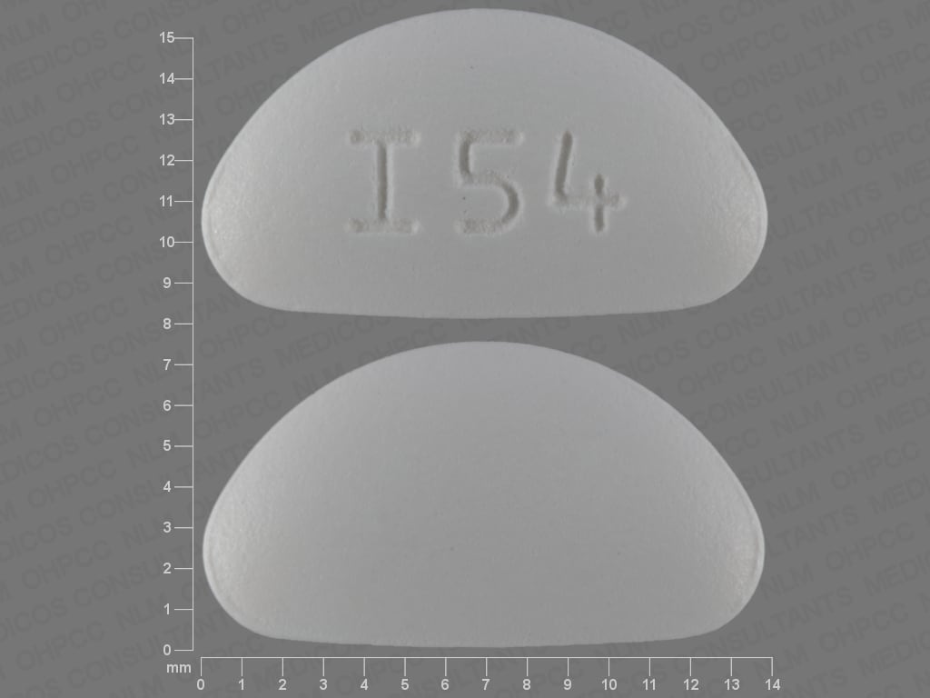 Pill Finder: I54 White U-shape - Medicine.com